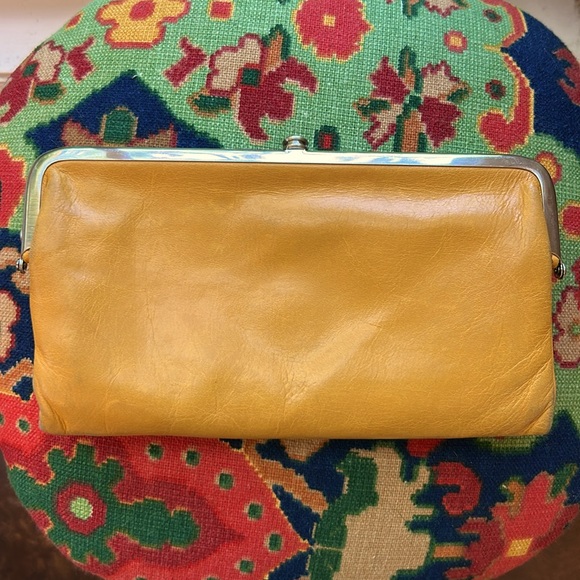 HOBO | Bags | Hobo International Yellow Gold Leather Clutch Bifold ...